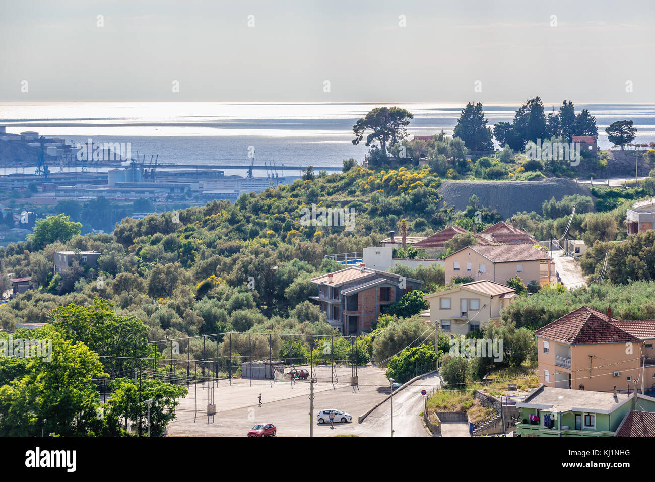 Aerial view from Stari Bar (Old Bar) - small town near Bar city, part ...