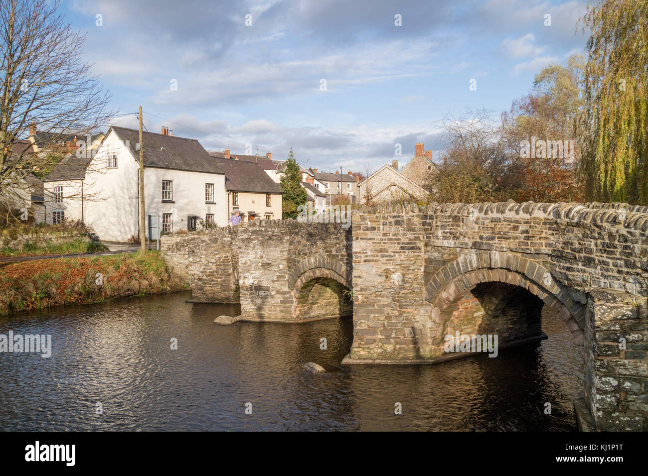 The small rural town of Clun in the Shropshire Hills ANOB, Shropshire ...