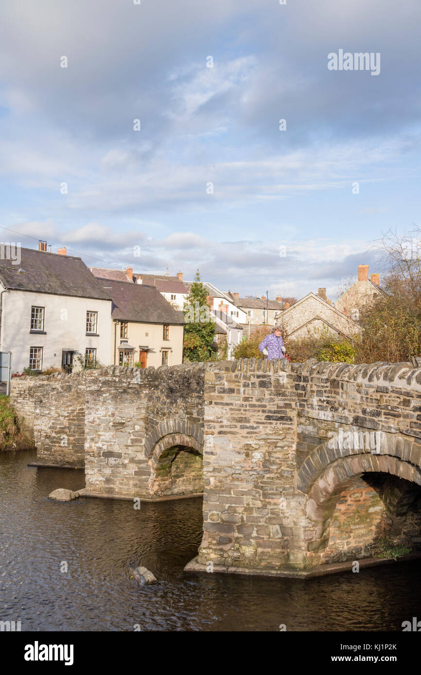 The small rural town of Clun in the Shropshire Hills ANOB, Shropshire ...