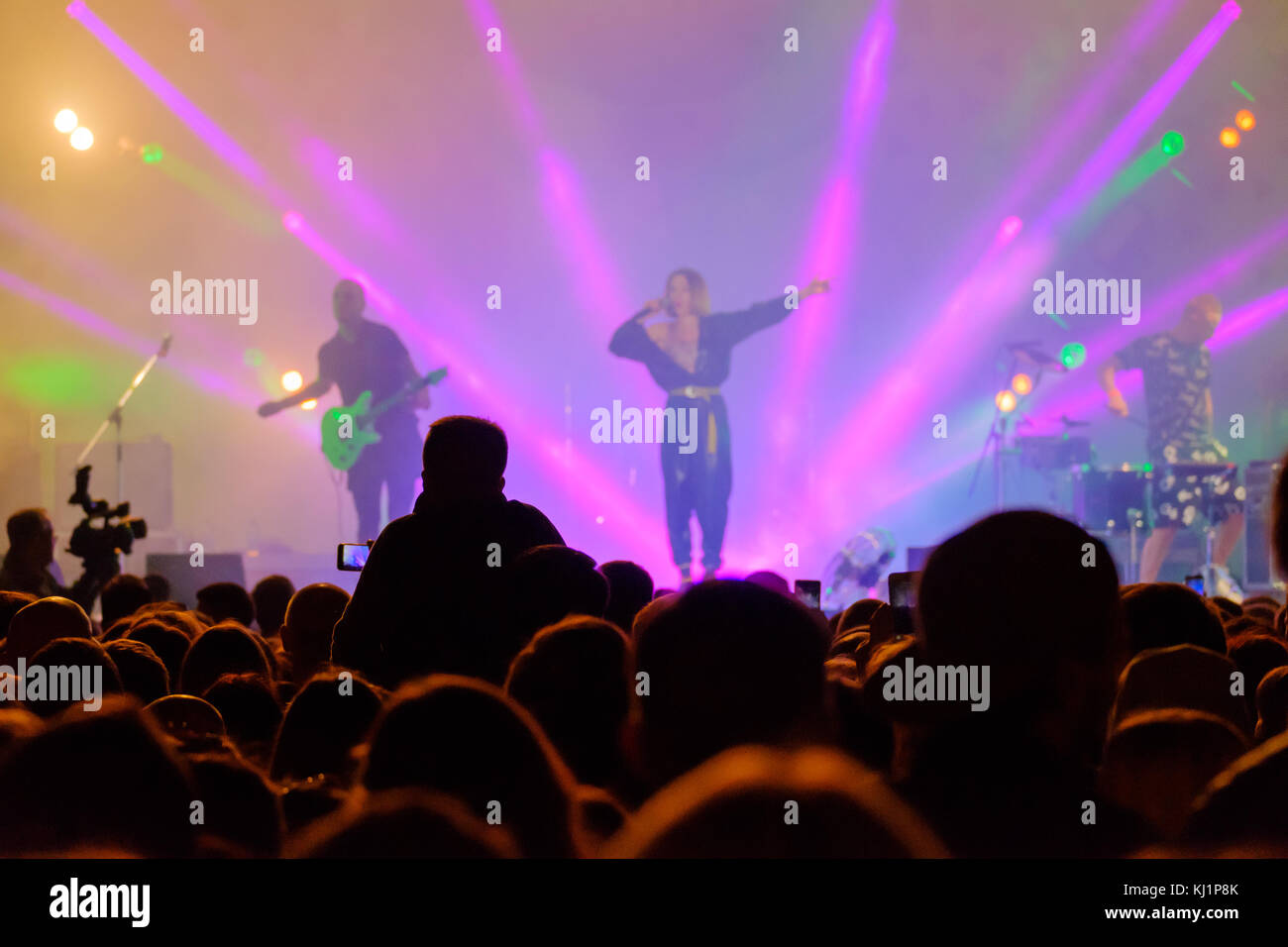 Group performing at live concert Stock Photo - Alamy