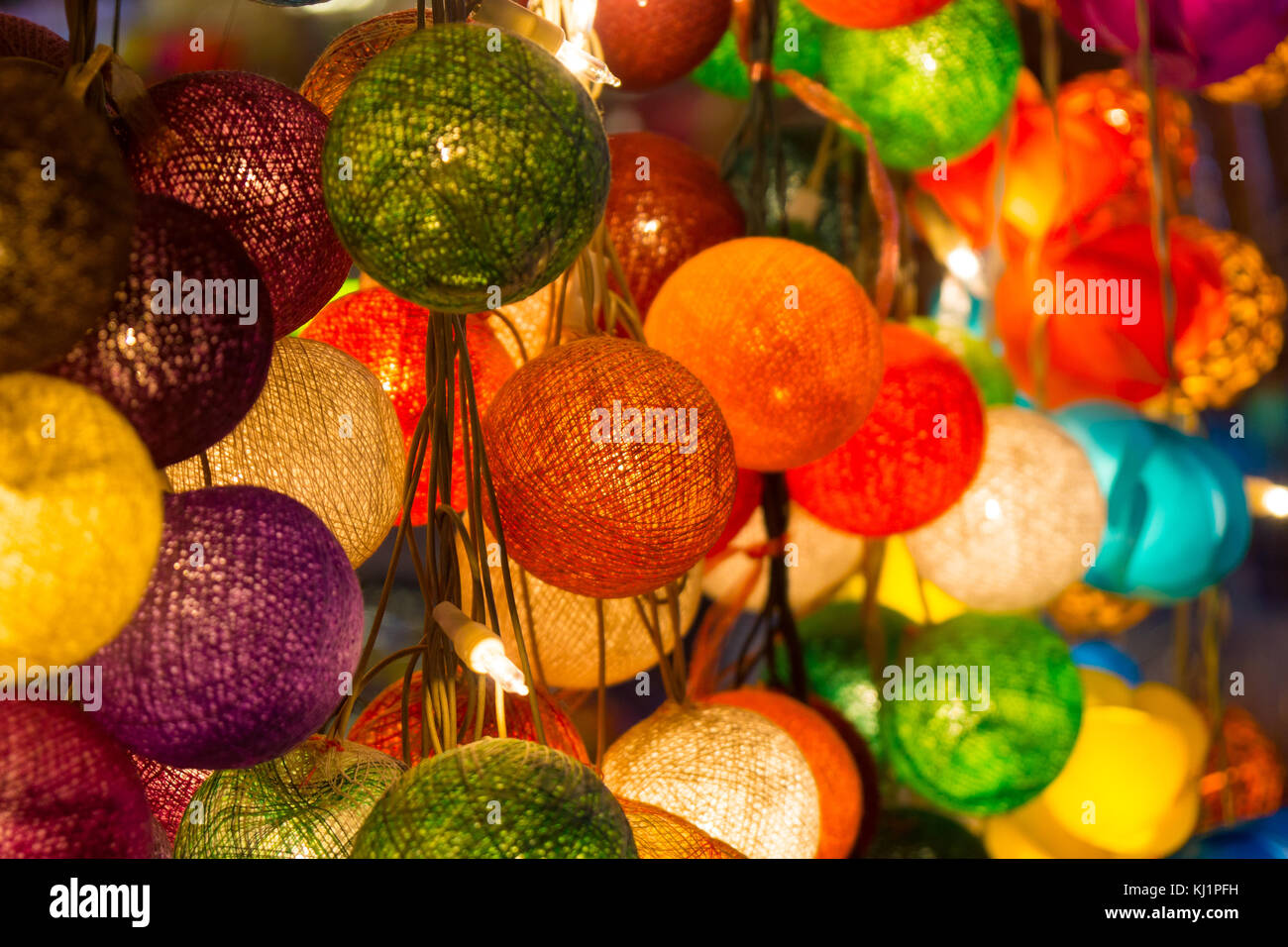 Traditional asian glowing lamps Stock Photo - Alamy