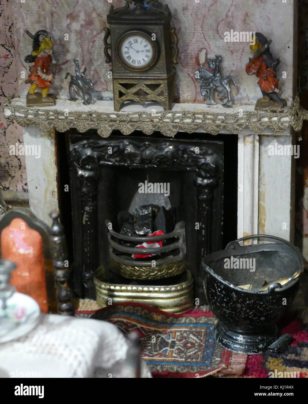 Interior of an early Victorian Dolls House (Tregear Manor, Cornwall ...