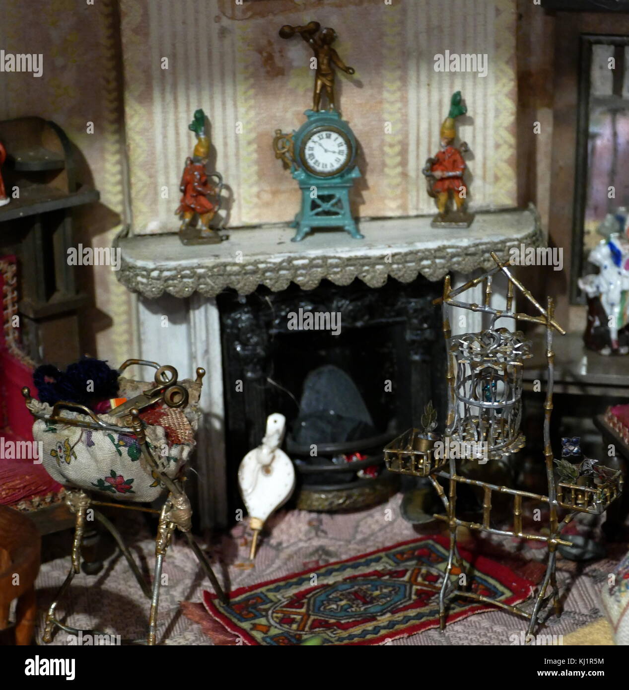 Interior of an early Victorian Dolls House (Tregear Manor, Cornwall ...