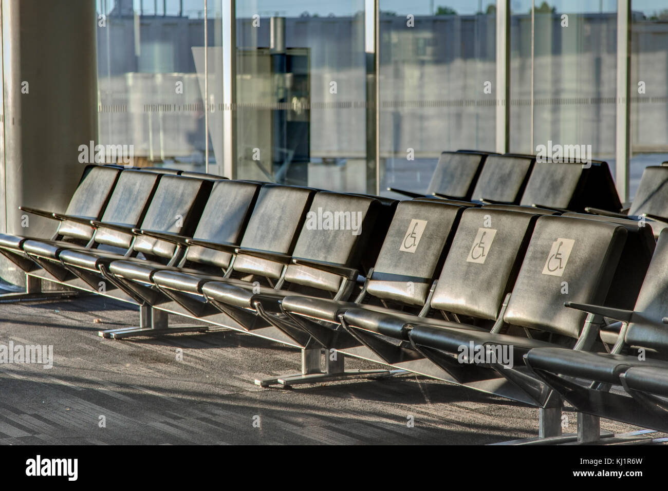 Row of Seats At Airport Stock Photo - Alamy