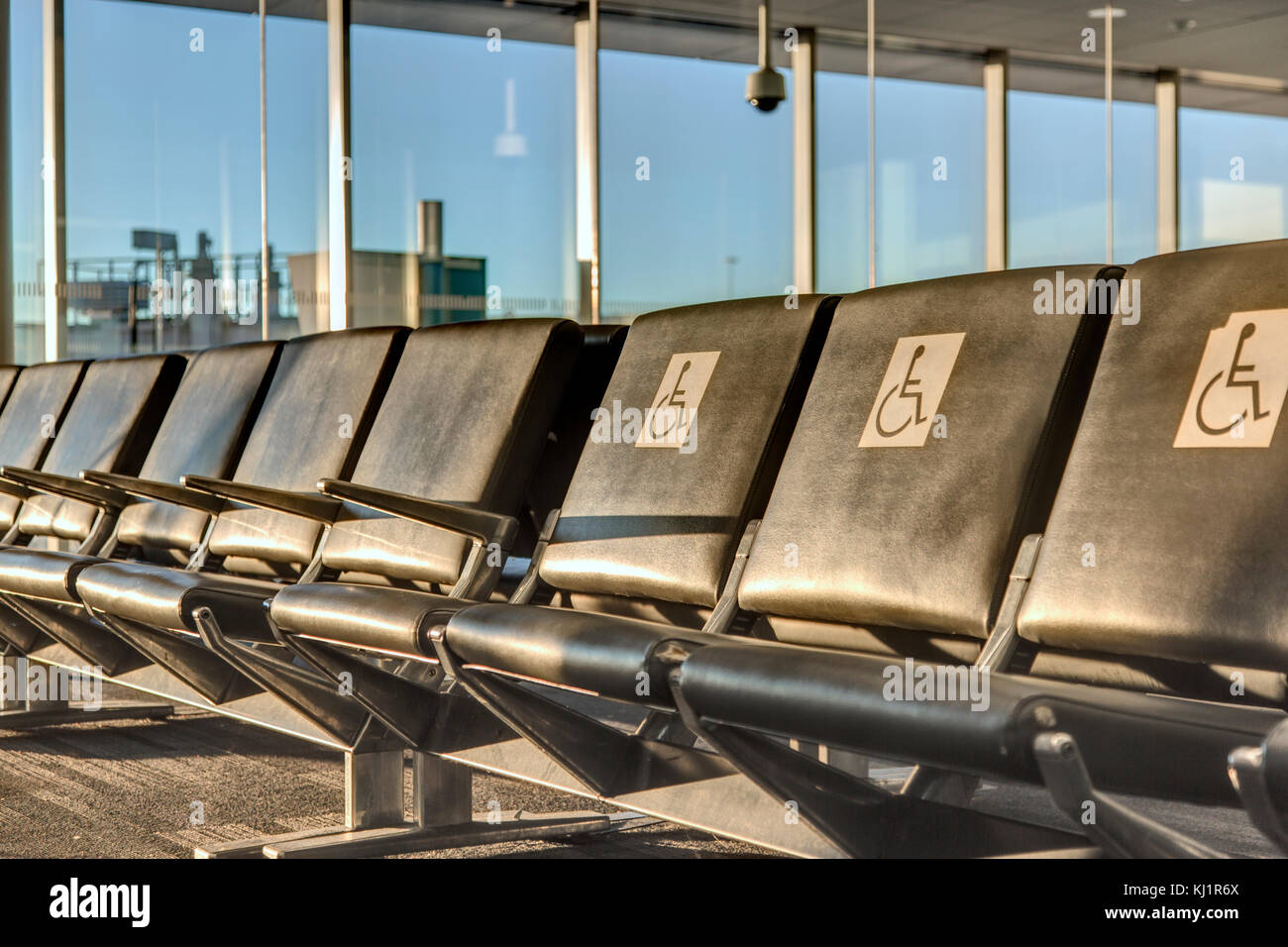 Row of Seats At Airport Stock Photo - Alamy