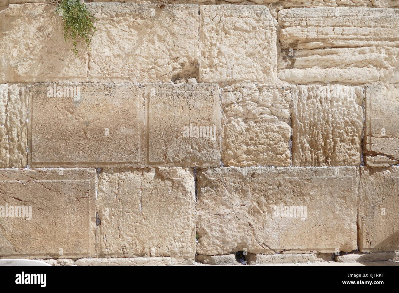 The Western Wall, Wailing Wall or Kotel; an ancient limestone wall in ...