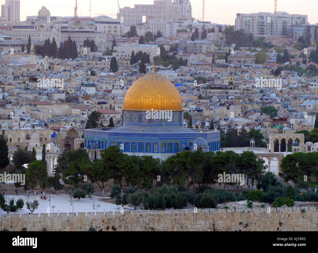 Mount of Temple Mount and Mosque of Omar, Jerusalem, Israel Stock Photo ...