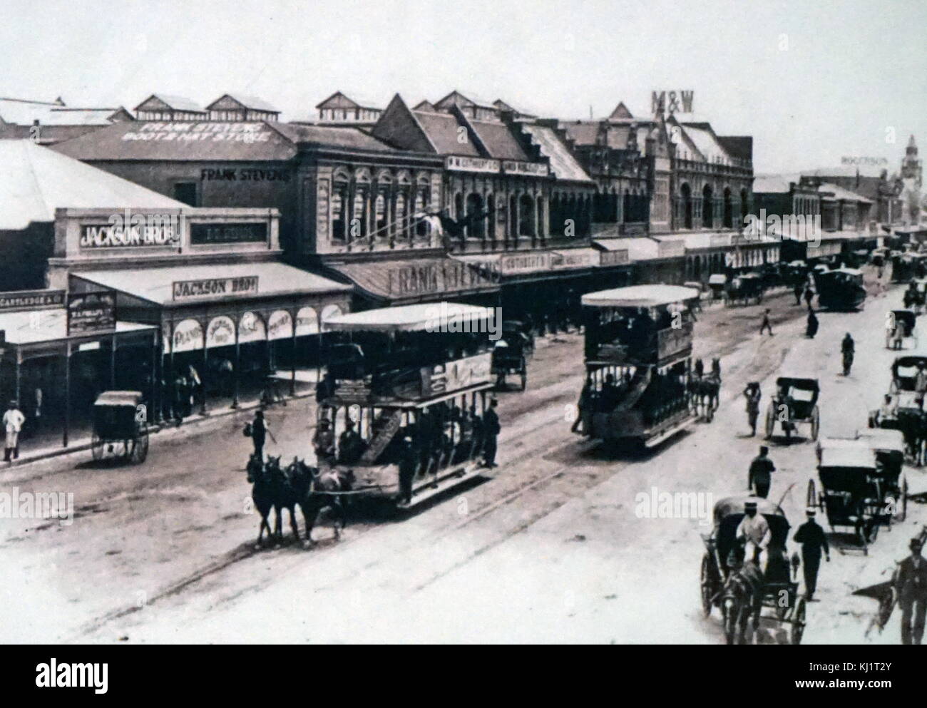 Street in the South African city of Durban circa 1895 Stock Photo - Alamy