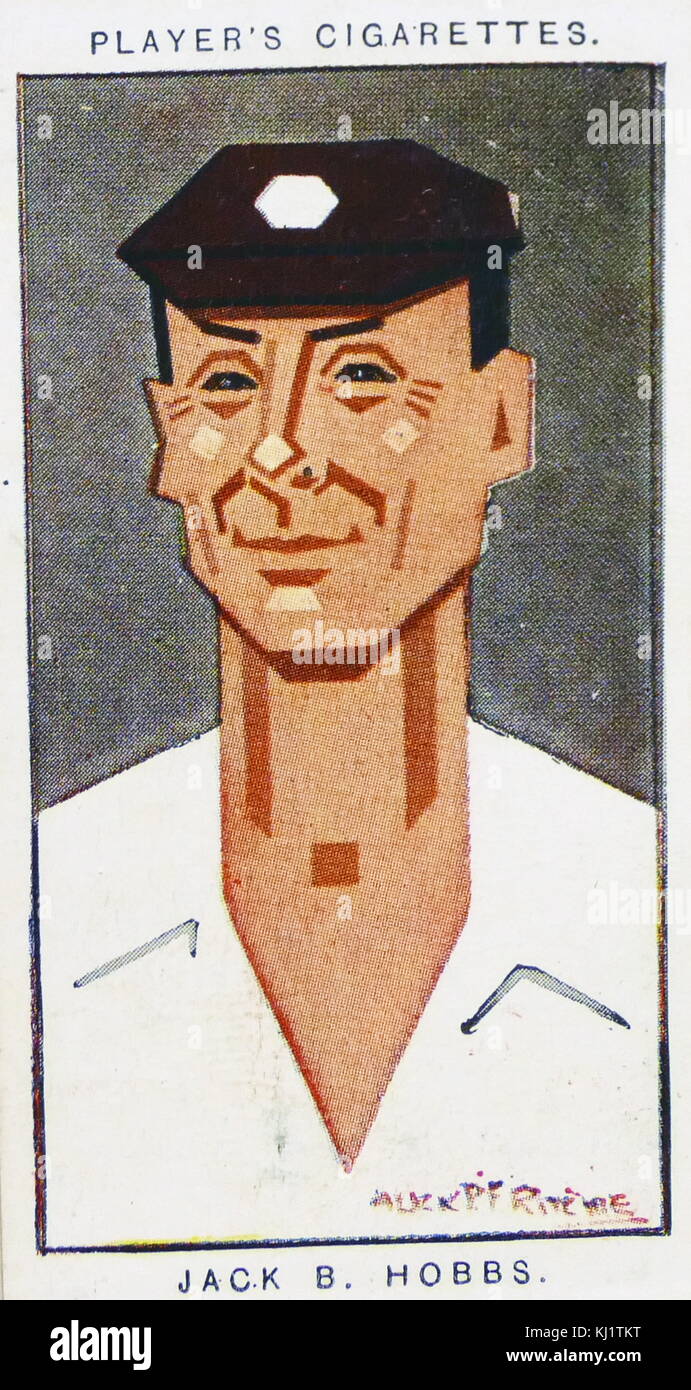 Player's cigarette card depicting Sir John Berry 'Jack' Hobbs (1882 ...
