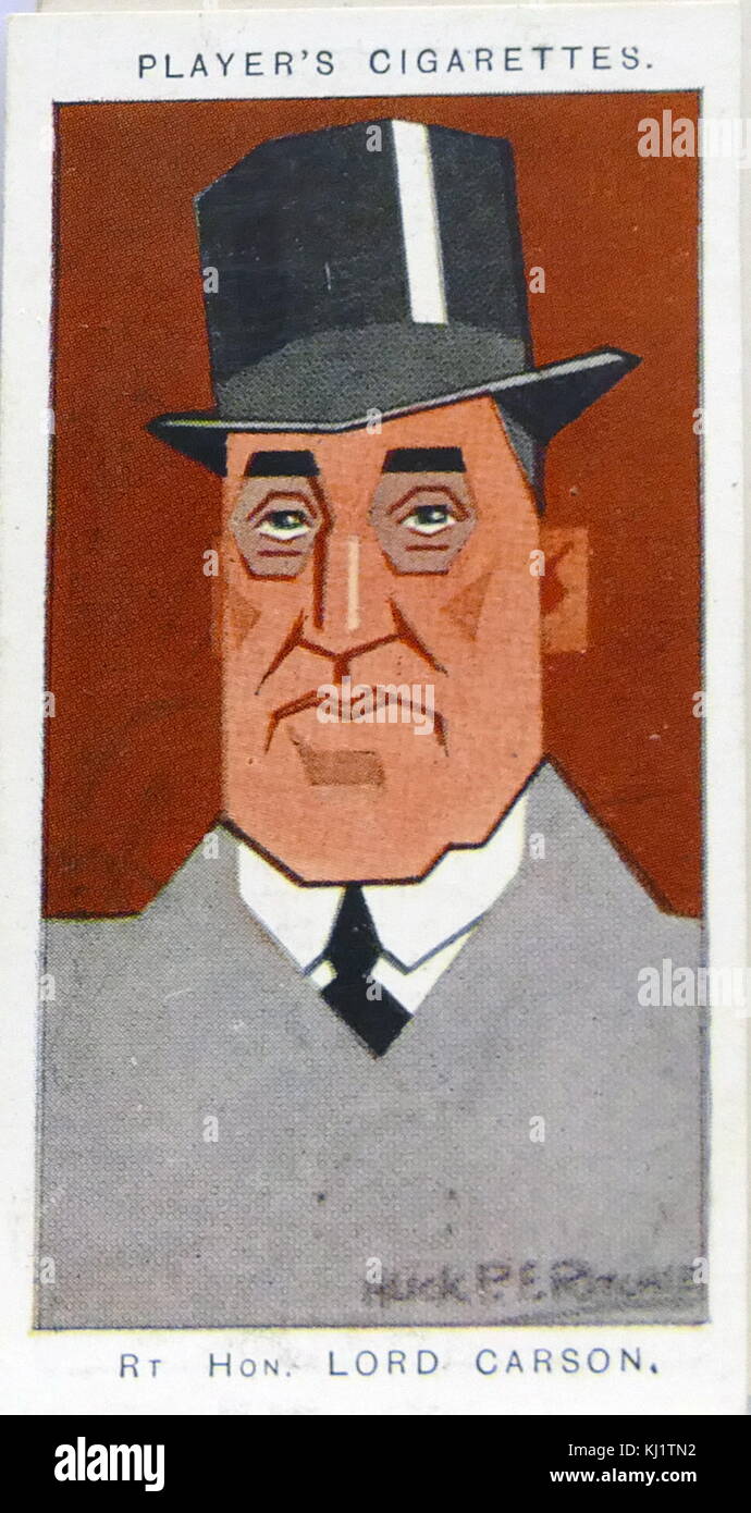 Player's cigarette card depicting Edward Henry Carson, Lord Carson ...