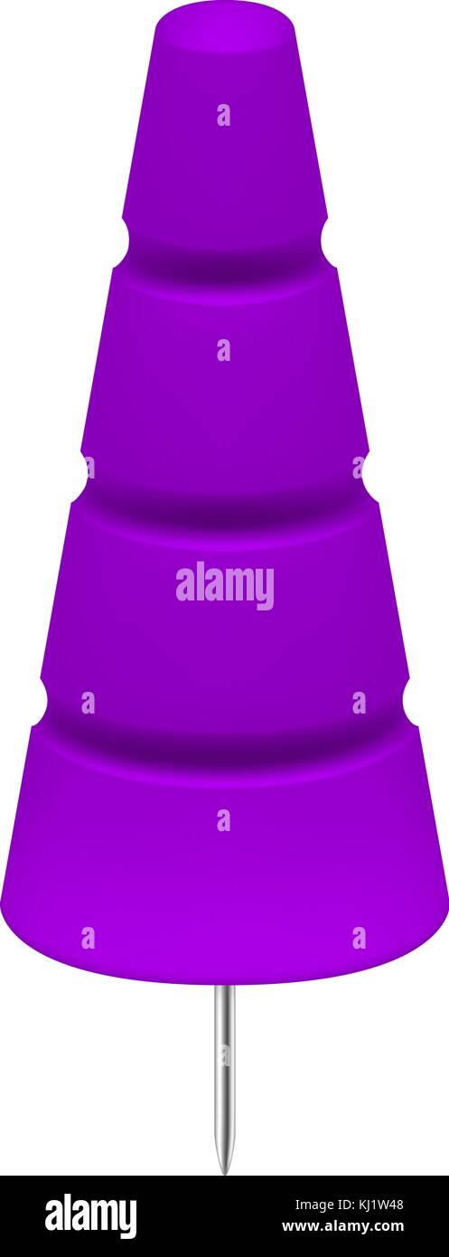 Purple push pin in shape of tree on white background Stock Vector Image ...