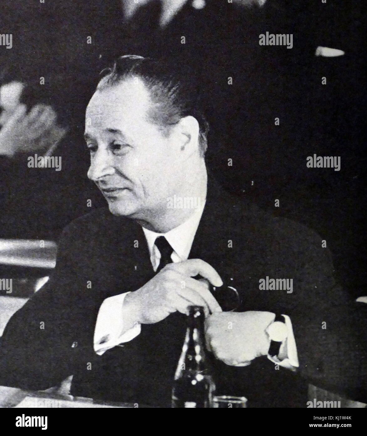 Photograph of Alexander Dubcek (1921-1992) a Slovak politician and ...