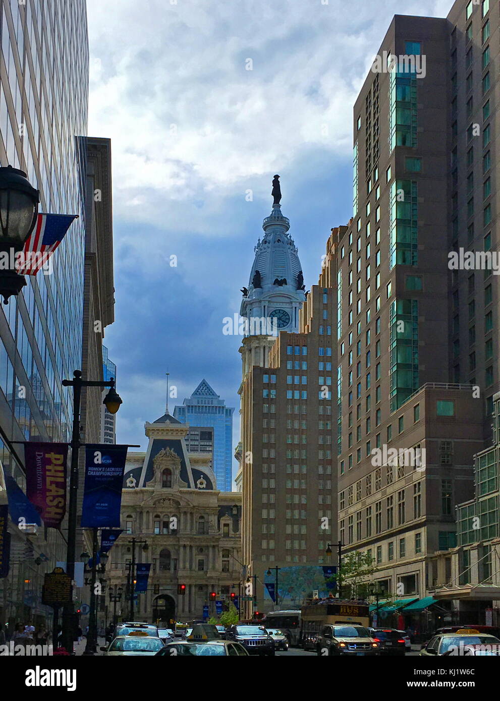 Photograph taken of downtown Philadelphia. Dated 21st Century Stock ...