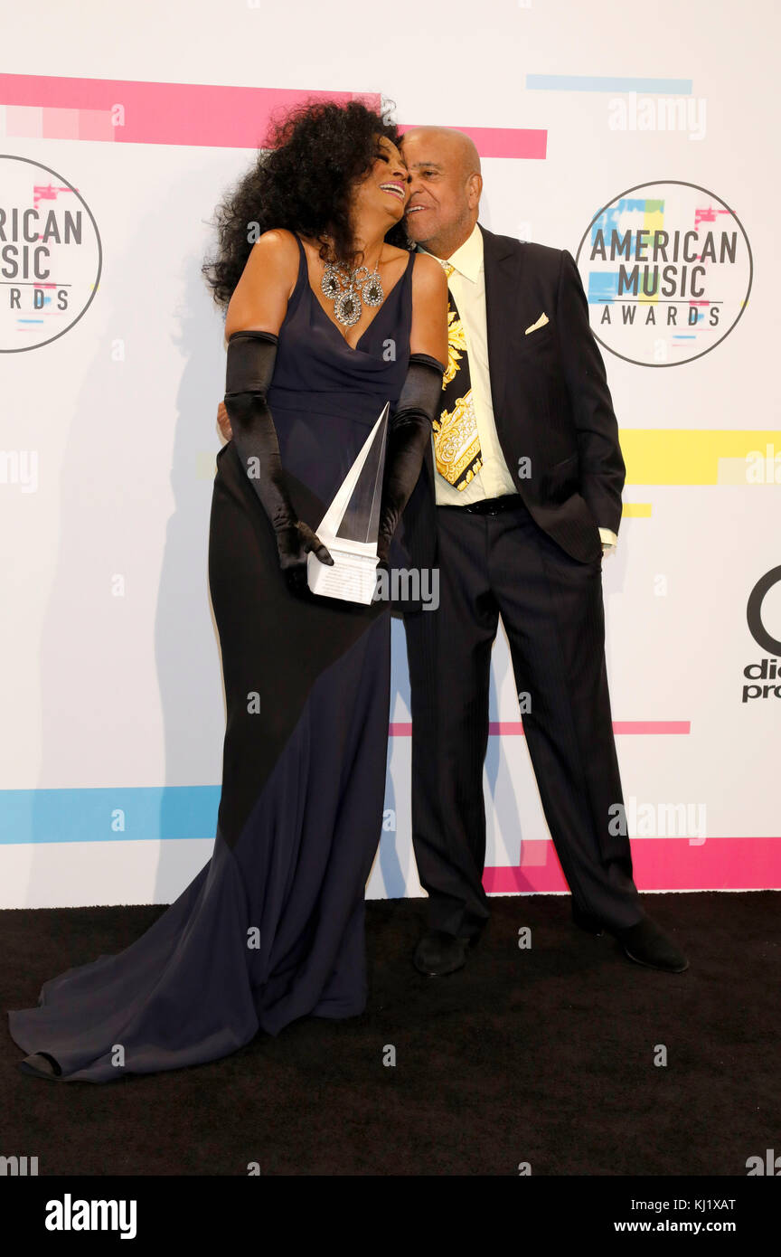 Diana Ross and Berry Gordy attend the 2017 American Music Awards at ...