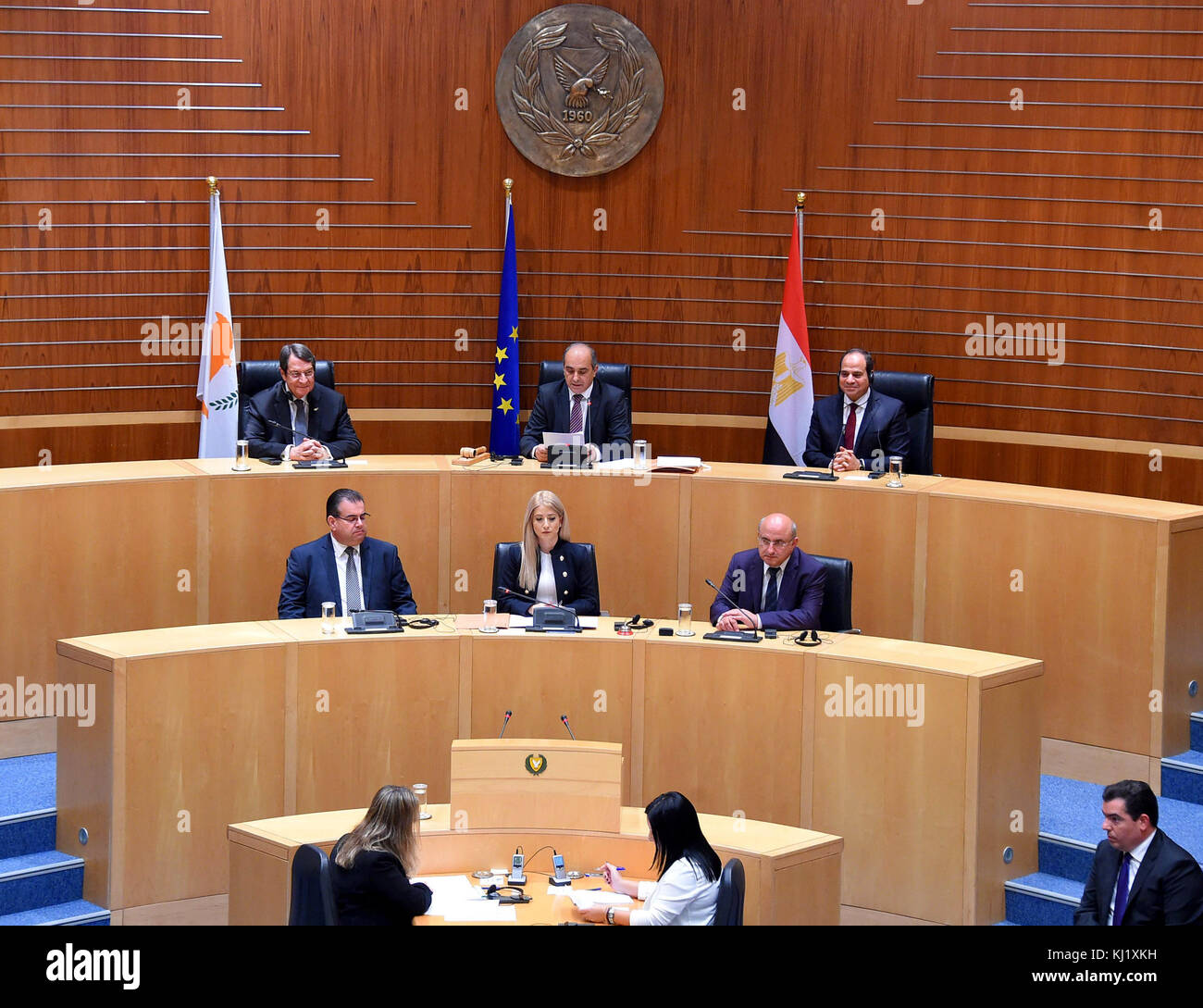 Nicosia, Nicosia, Cyprus. 20th Nov, 2017. Egyptian President Abdel ...