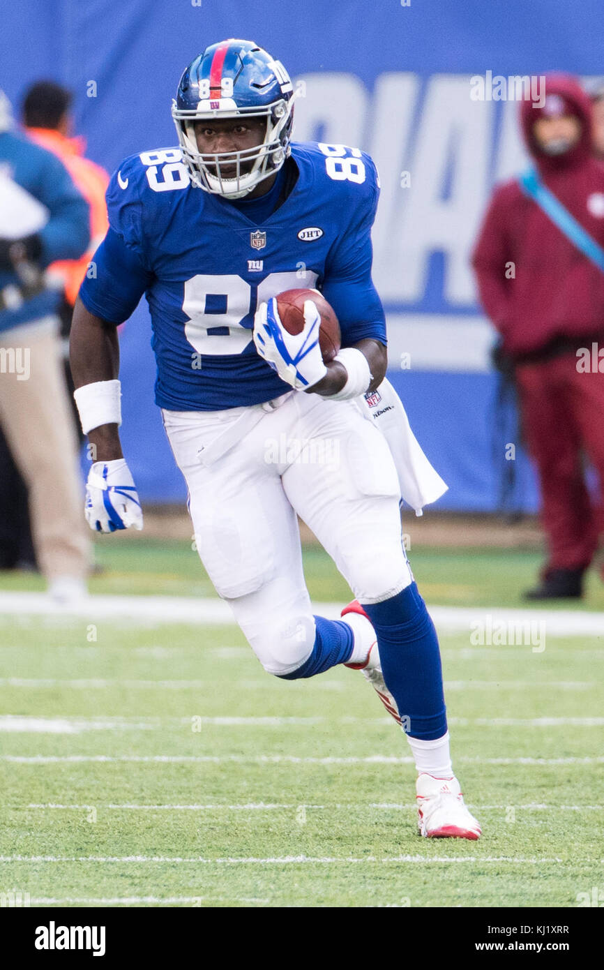East Rutherford, New Jersey, USA. 19th Nov, 2017. New York Giants tight ...