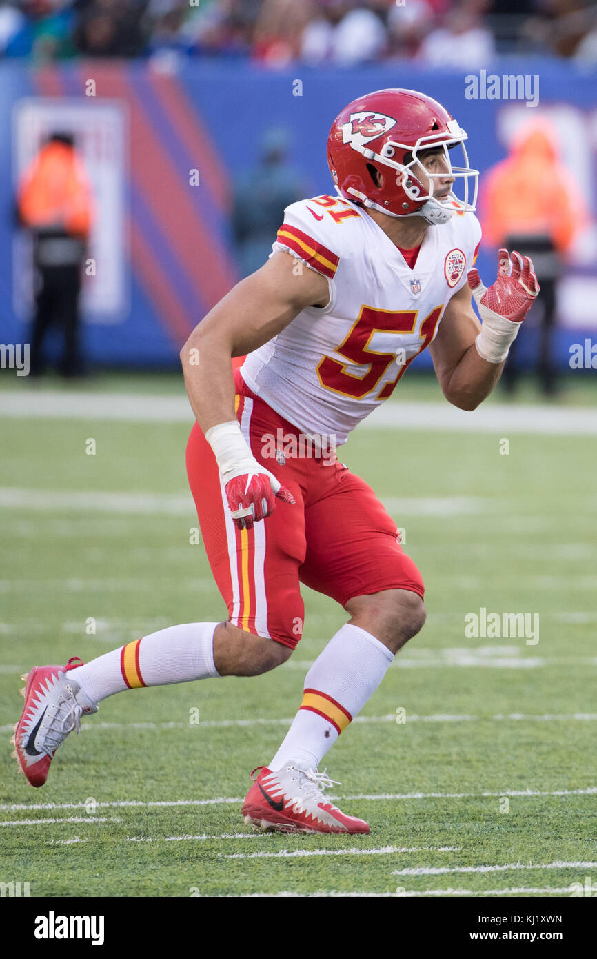 East Rutherford, New Jersey, USA. 19th Nov, 2017. Kansas City Chiefs ...
