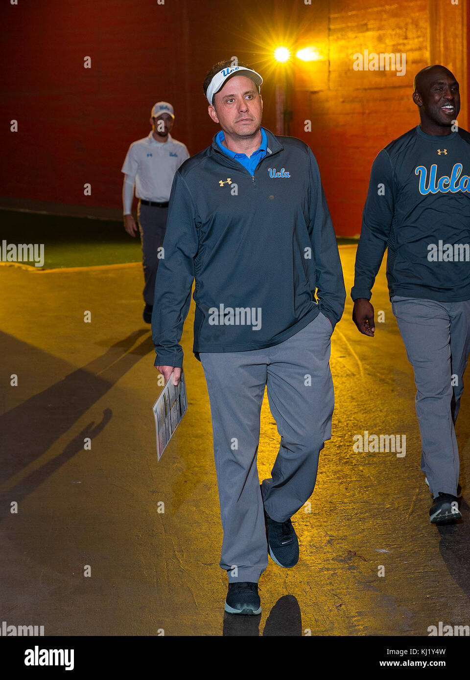 Los Angeles, CA, USA. 18th Nov, 2017. UCLA Bruins offensive coordinator ...
