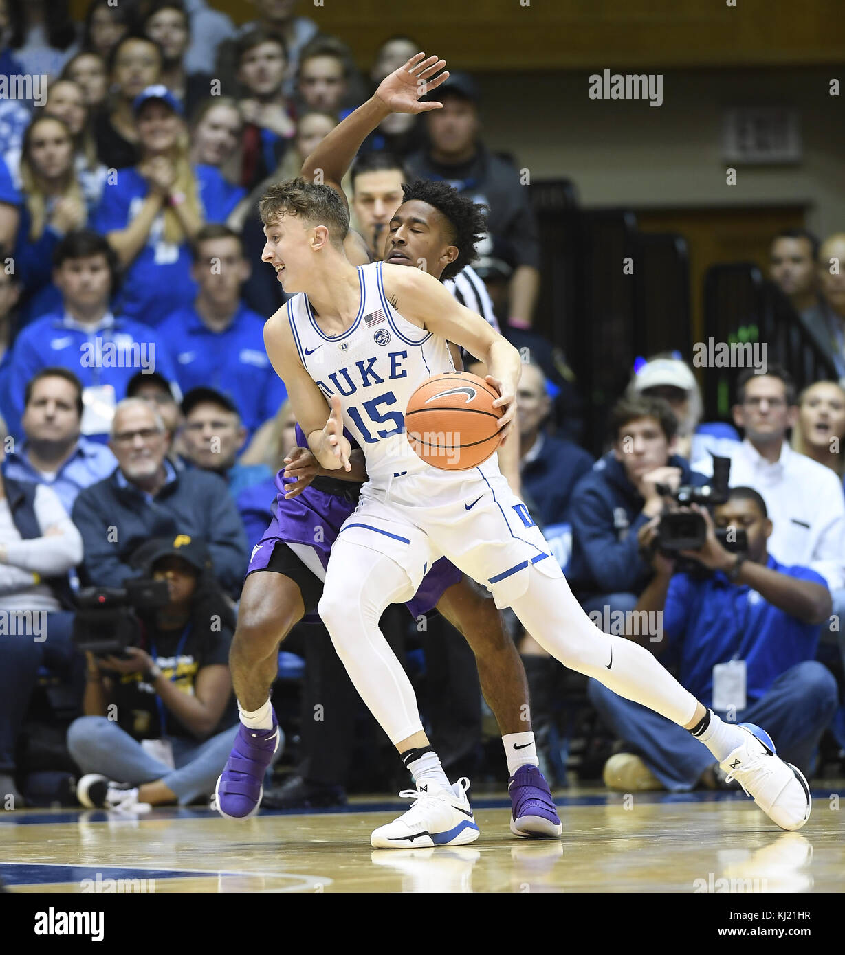 Durham, North Carolina, USA. 20th Nov, 2017. ALEX O'CONNELL (15) of ...