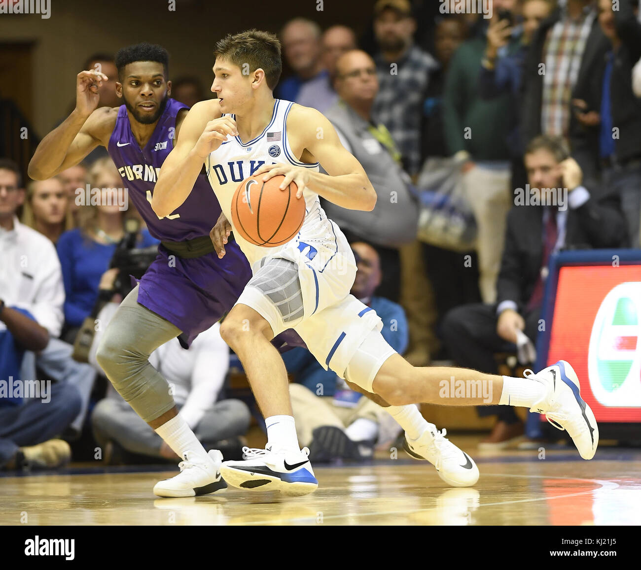 Durham, North Carolina, USA. 20th Nov, 2017. GRAYSON ALLEN, right, of ...