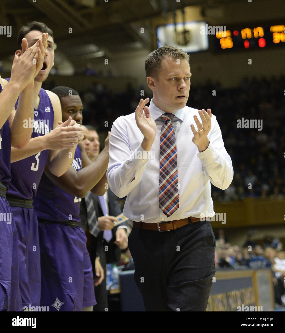Durham, North Carolina, USA. 20th Nov, 2017. BOB RICHEY, right, head ...
