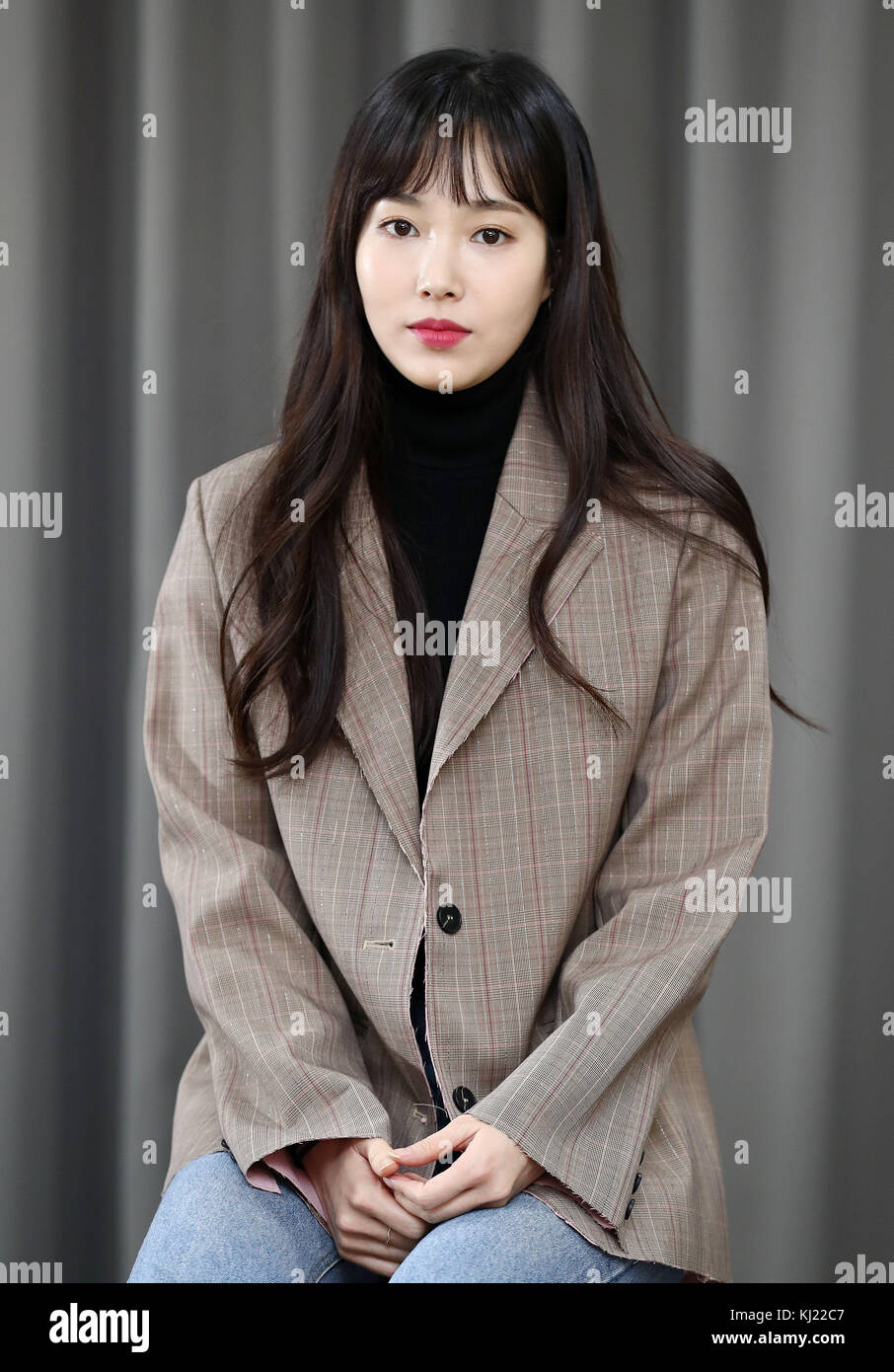 21st Nov, 2017. Yoon Jin-sol interview Actress Yoon Jin-sol poses ahead ...