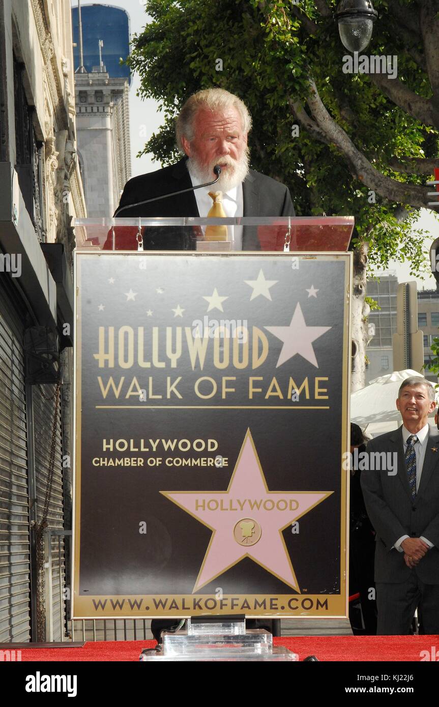 Los Angeles, CA, USA. 20th Nov, 2017. Nick Nolte at the induction ...