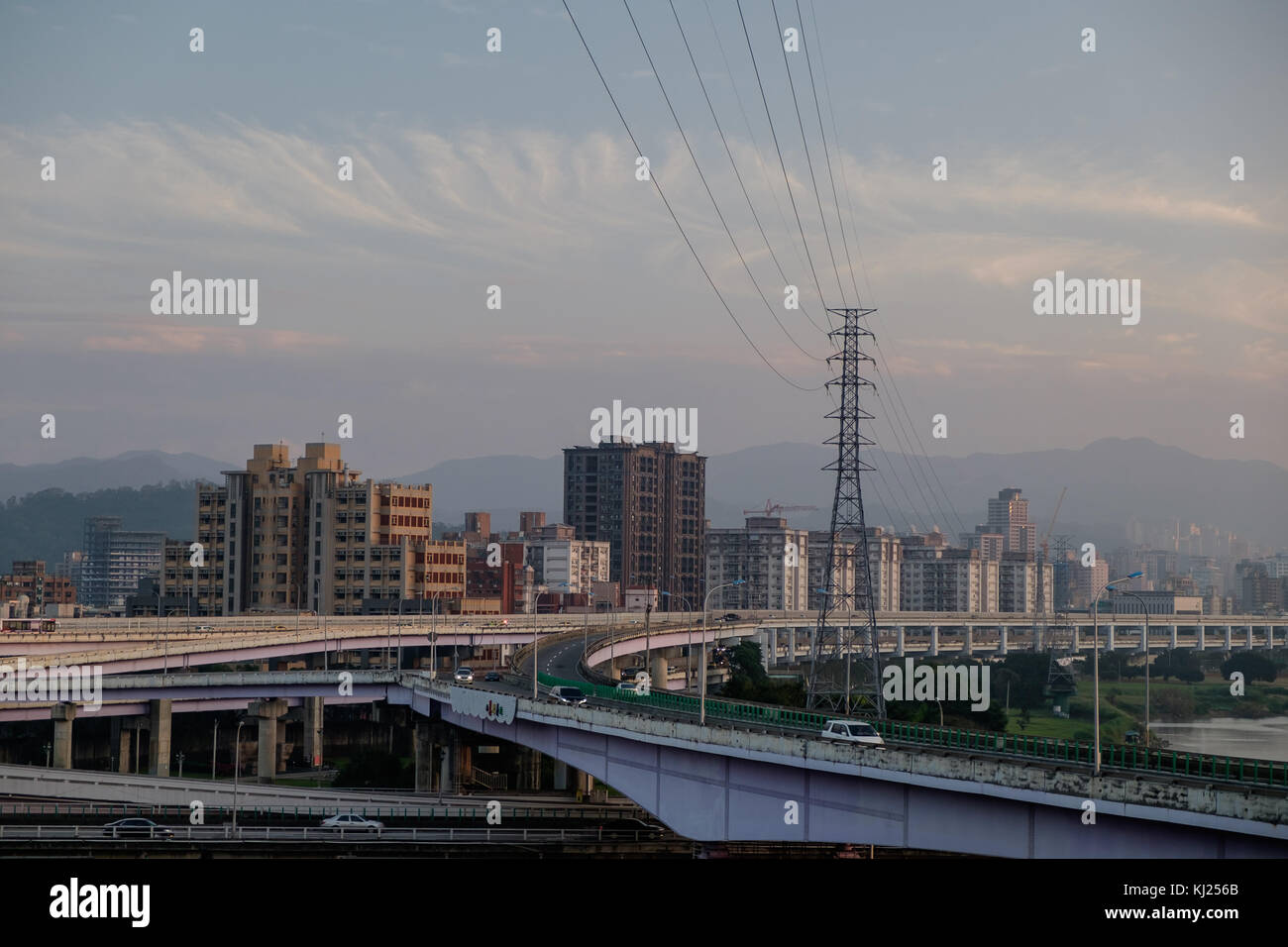 Taipei at sunset, Taiwan Stock Photo - Alamy