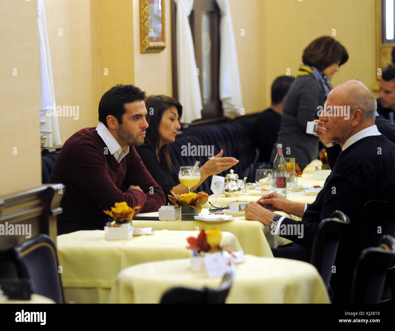 Milan, Ricardo Kaka at the bar with his father Ricardo Kaka, a former ...