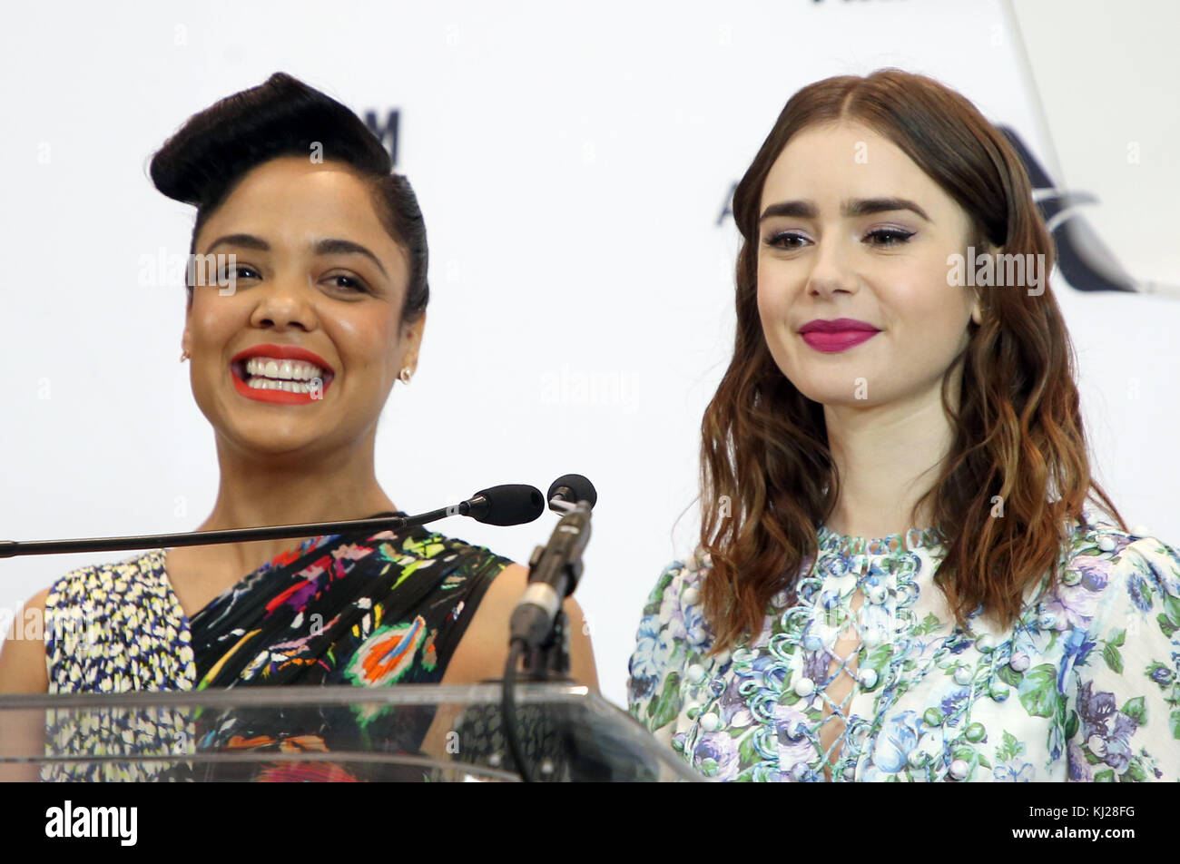 West Hollywood, California, USA. 21st Nov, 2017. Tessa Thompson and ...