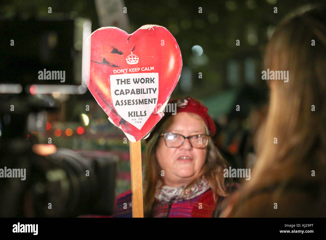 21st Nov, 2017. Pre budget protest outside Downing Street. Stop the ...