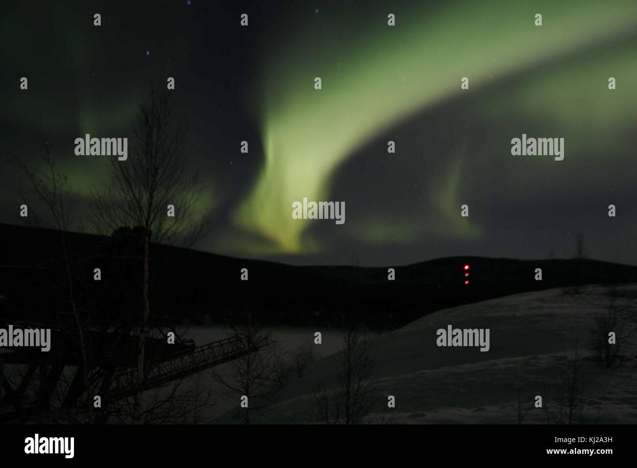 Northern lights Alaska aurora borealis night landscape Stock Photo - Alamy