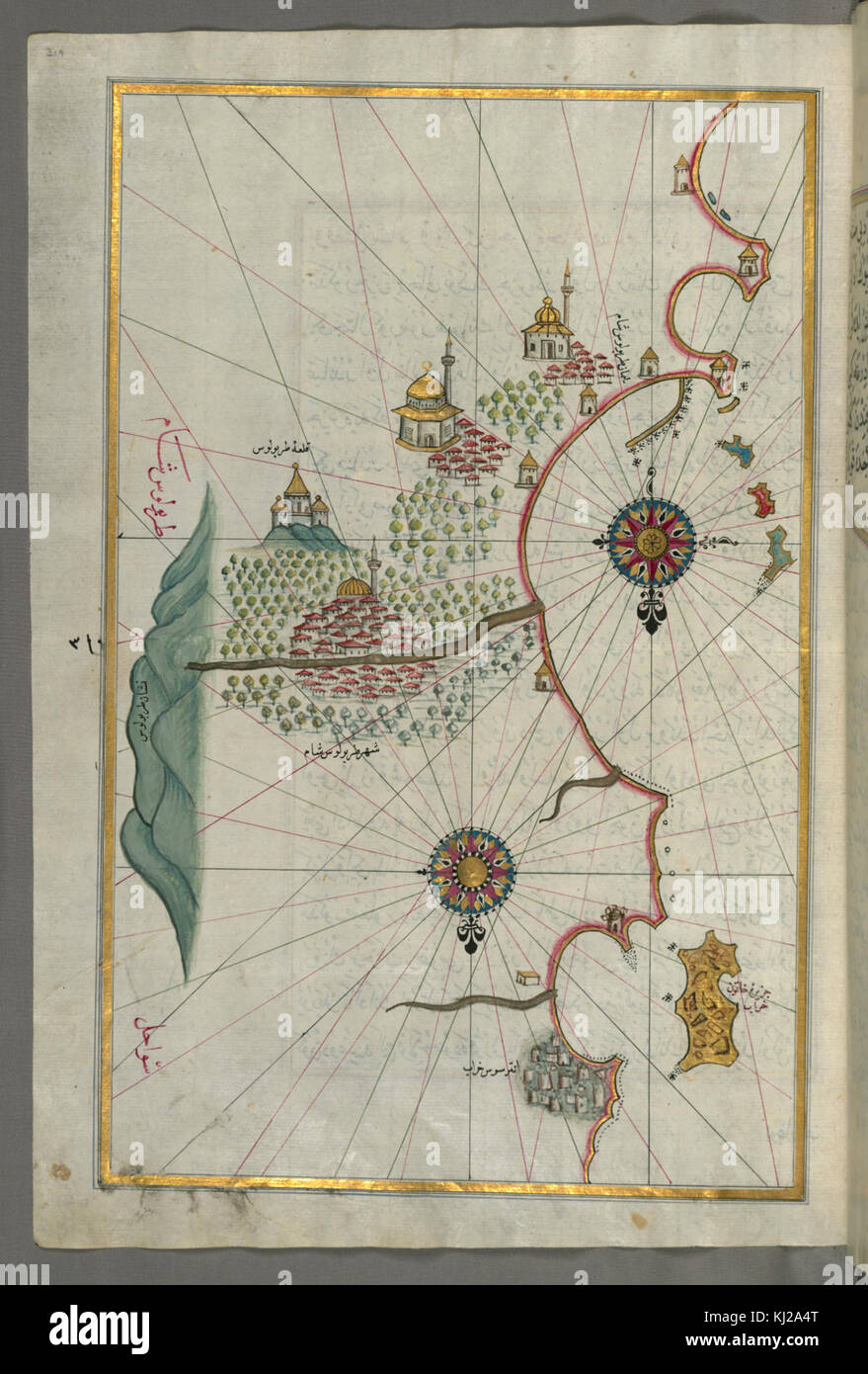 Piri Reis - Map of the City of Tripoli - Walters W658319A - Full Page ...