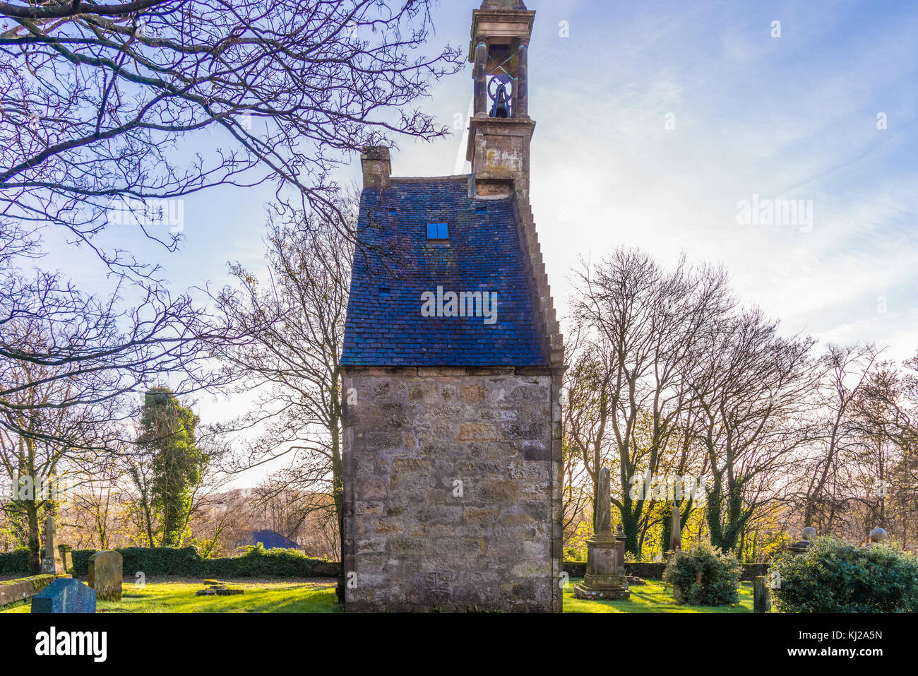 Lochwinnoch,Scotland,UK-November 18,2017: The early 18th-century St ...