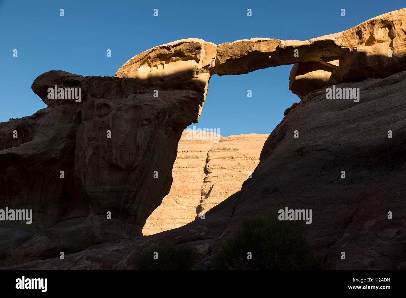Peculiar Rock Formations Beautiful Burdah Rock Bridge in Wadi Rum ...