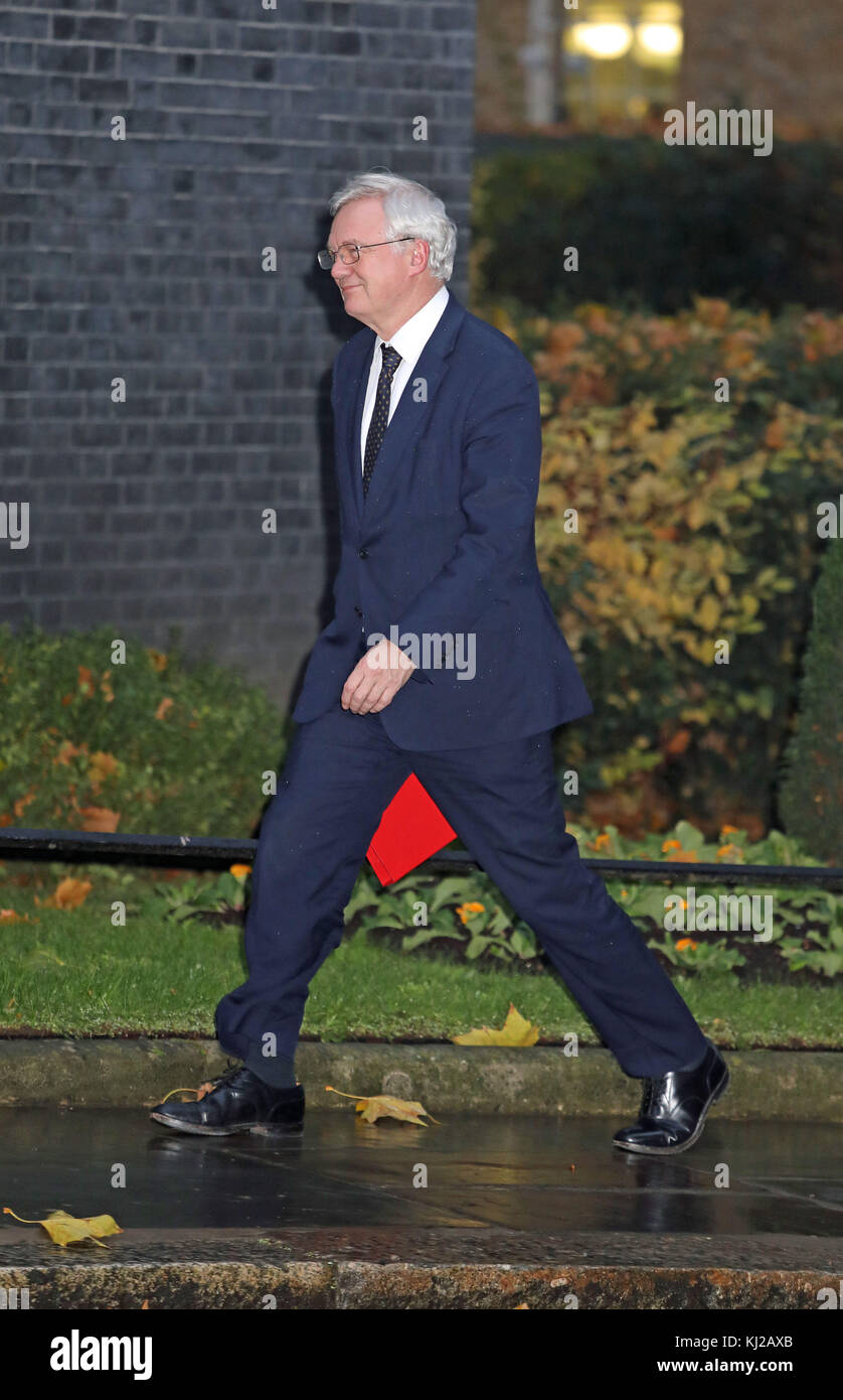 Brexit Secretary David Davis arriving in Downing Street, London Stock ...
