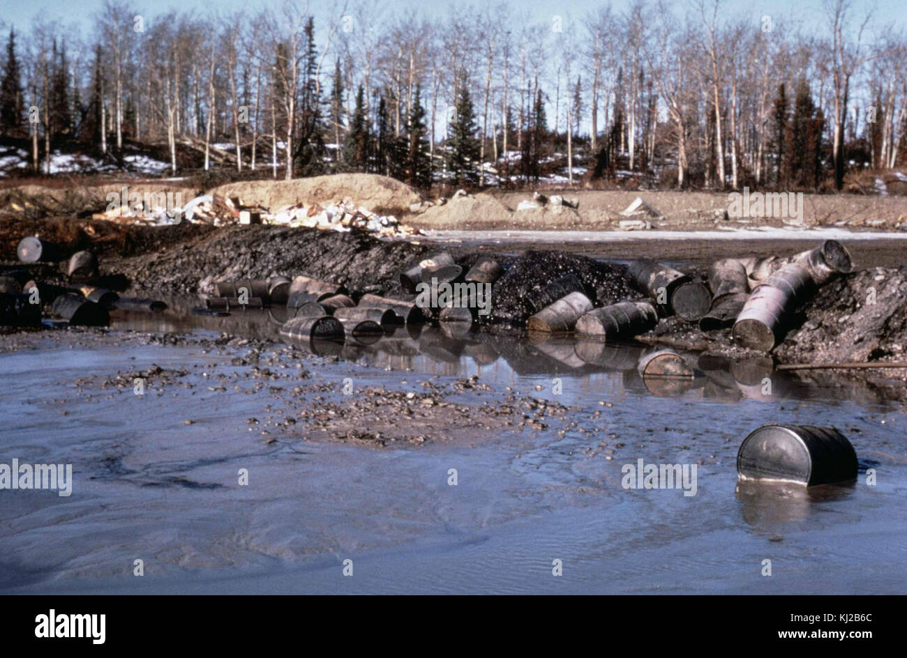 Oil sludge pit Stock Photo - Alamy