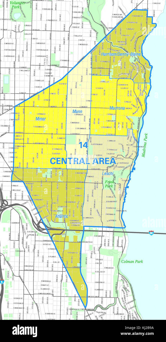 Central area map hi-res stock photography and images - Alamy