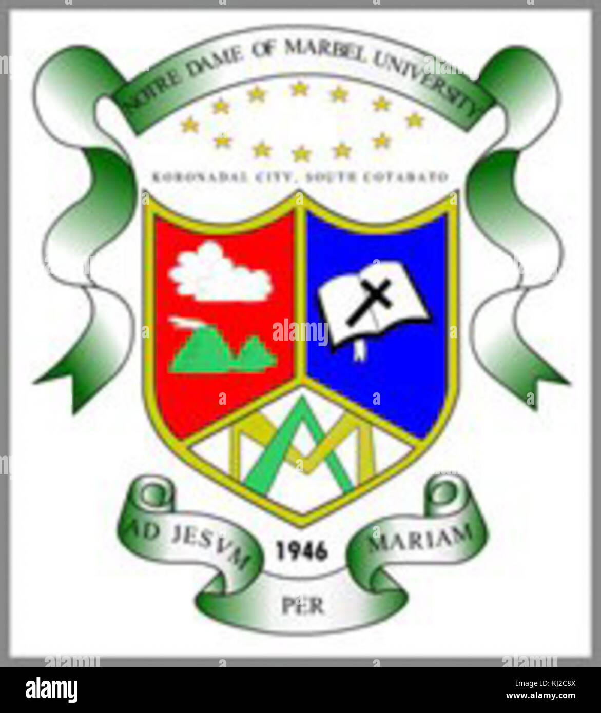 The Notre Dame of Marbel University Logo Stock Photo - Alamy