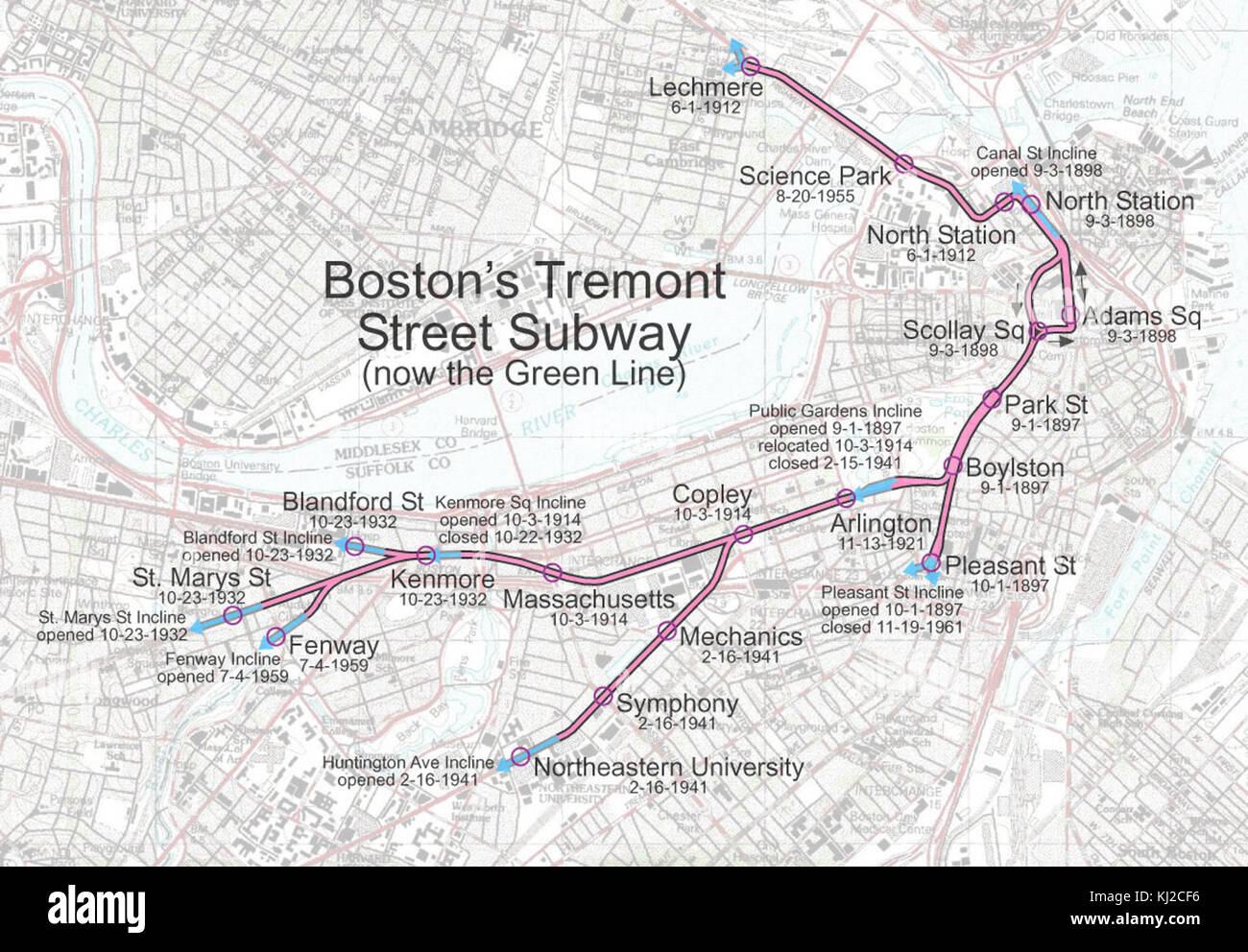 Tremont Street Subway Stock Photo - Alamy