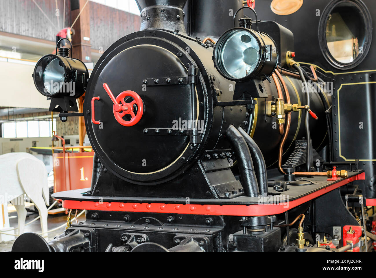 Front of the old locomotive Stock Photo - Alamy