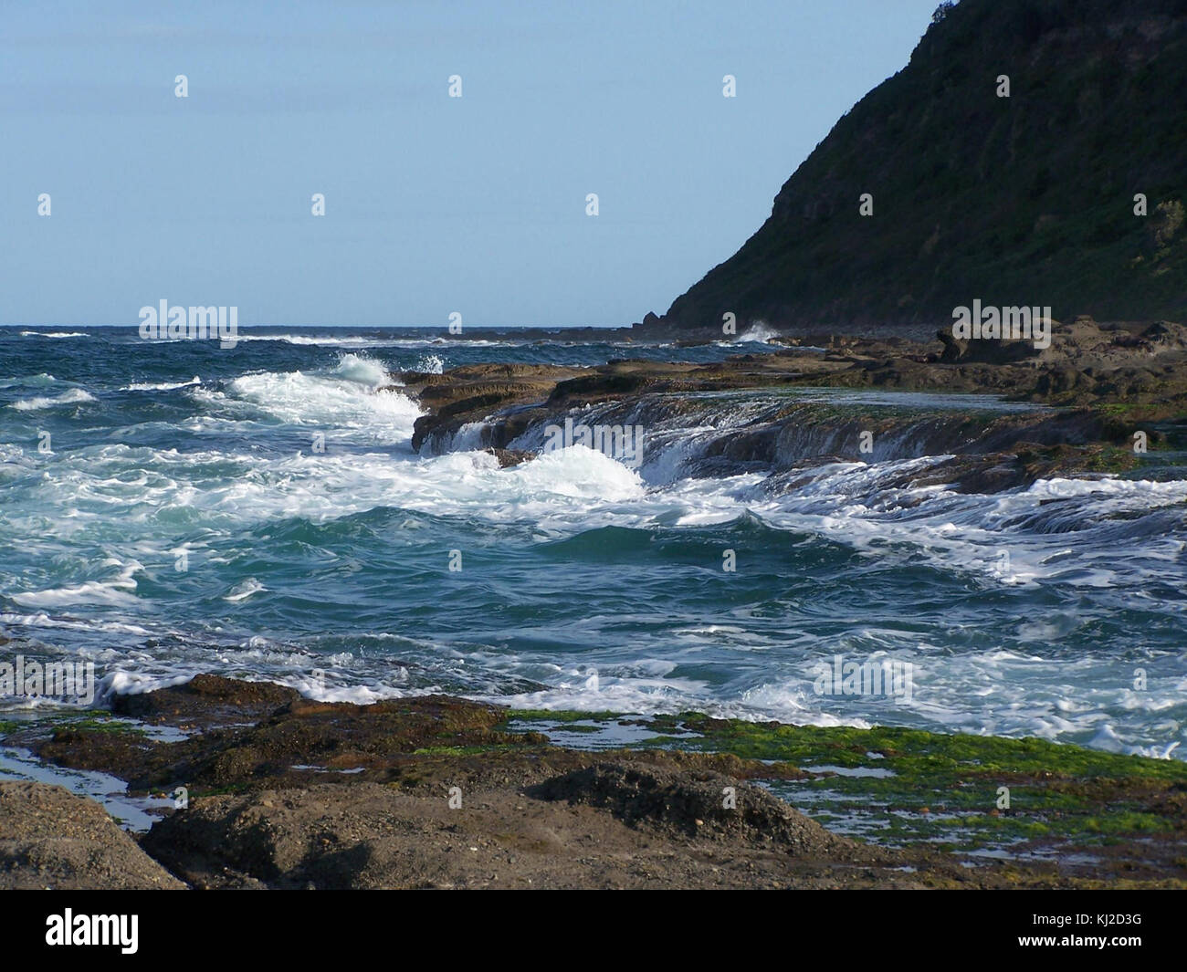 Wind on beach waves Stock Photo - Alamy