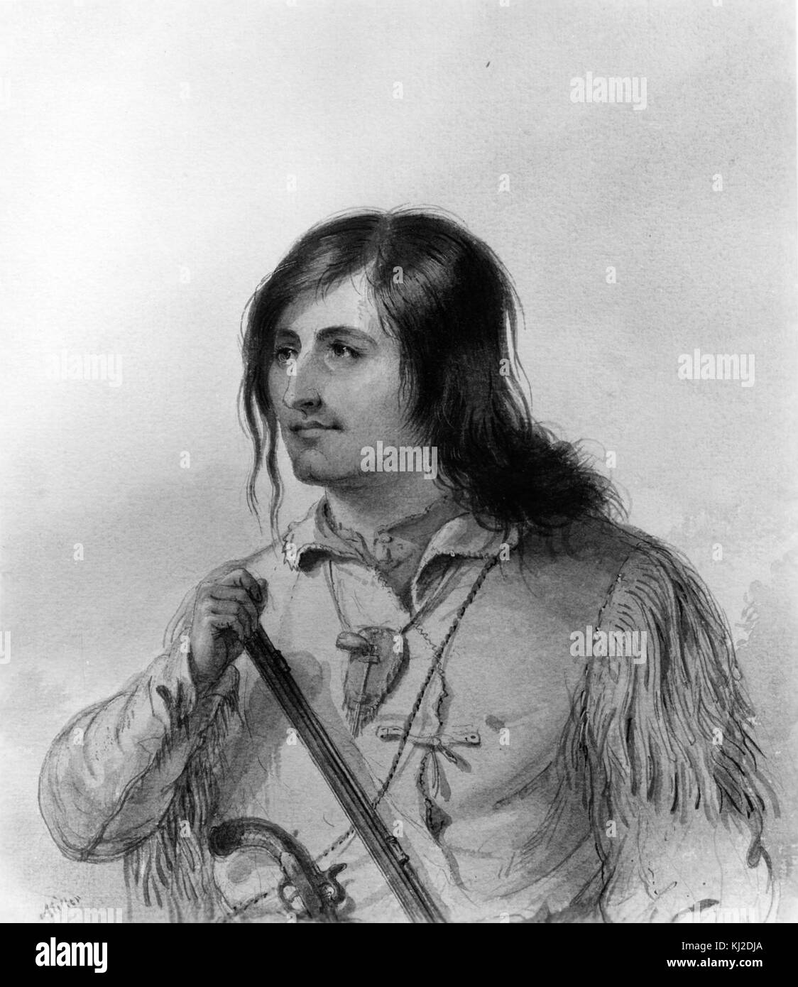 Alfred Jacob Miller's work captures the likeness of Antoine Clement ...