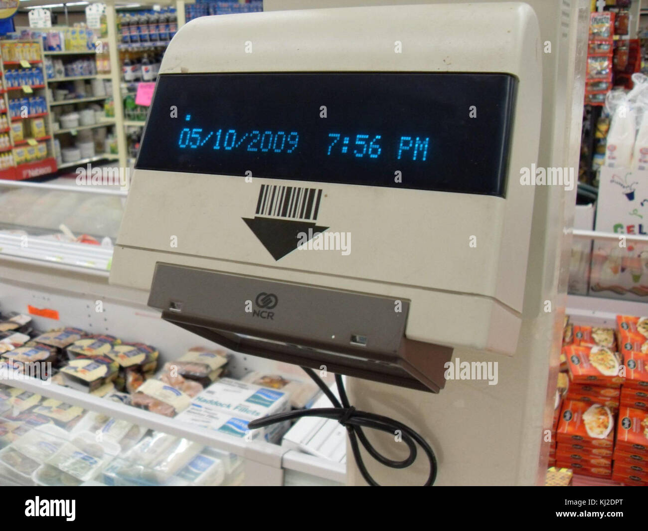 An old price scanner at a supermarket Stock Photo - Alamy