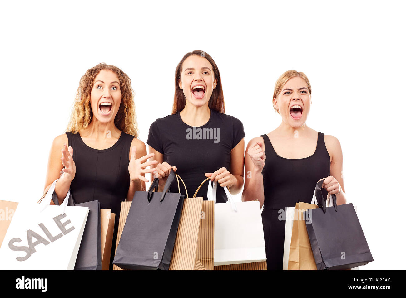 Black Friday shopaholics Stock Photo - Alamy