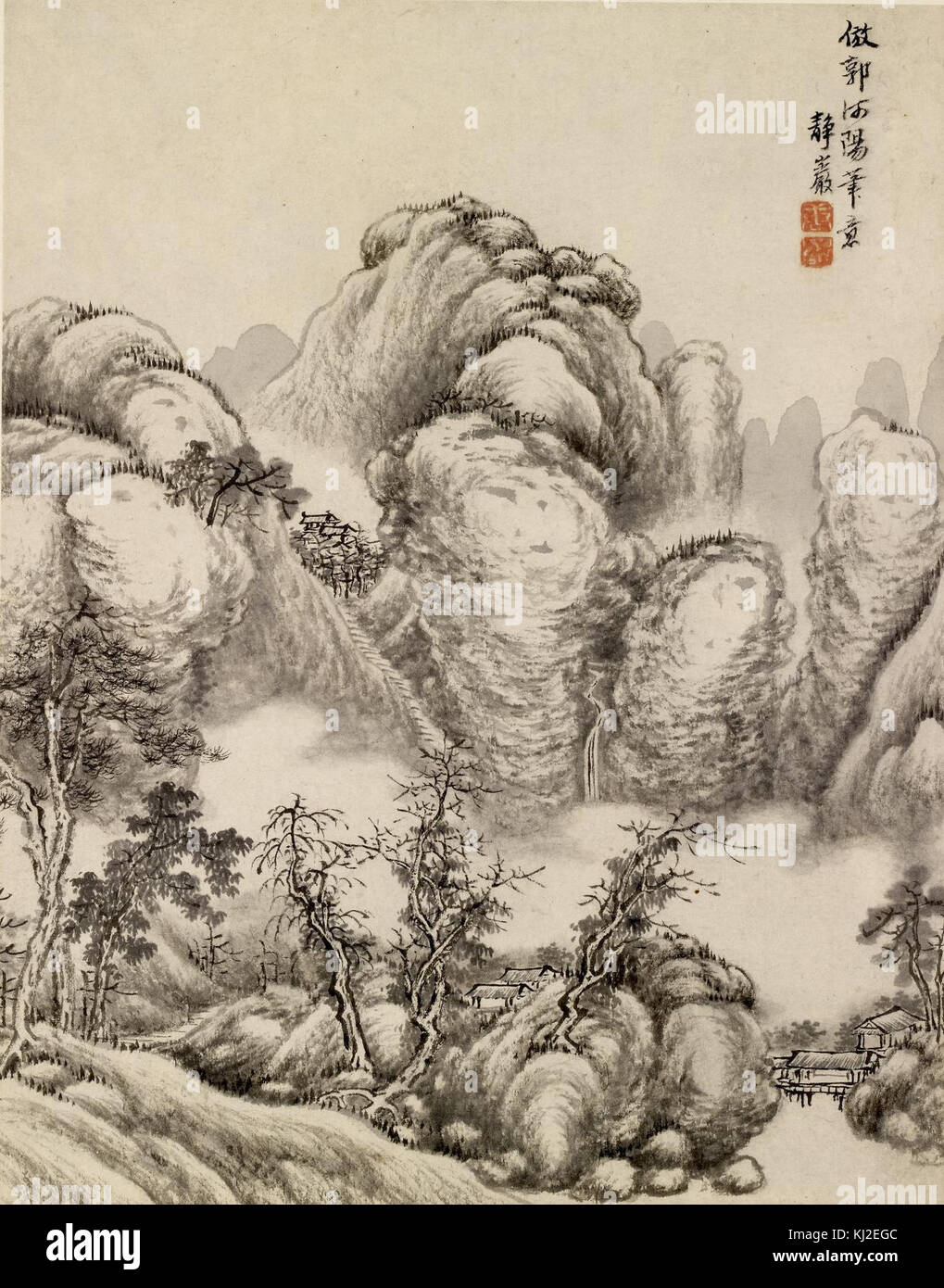 Ch'ing-yen T'ang Tai - Landscape - Walters 351966A Stock Photo - Alamy