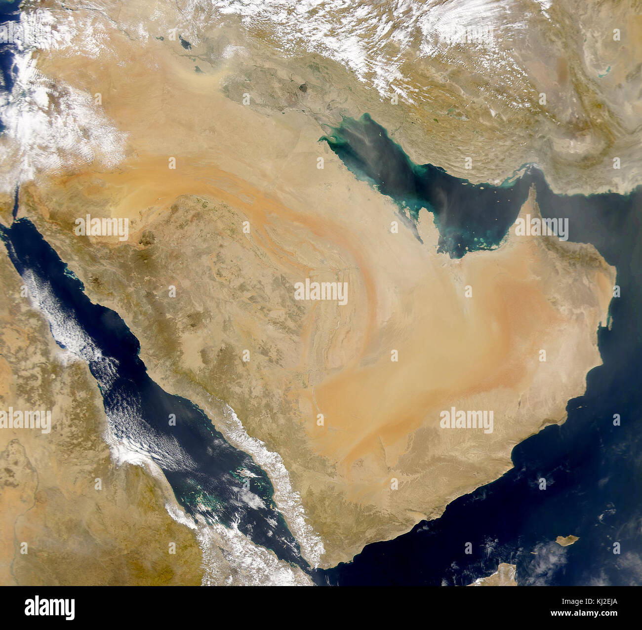 Arabian Peninsula dust SeaWiFS Stock Photo - Alamy