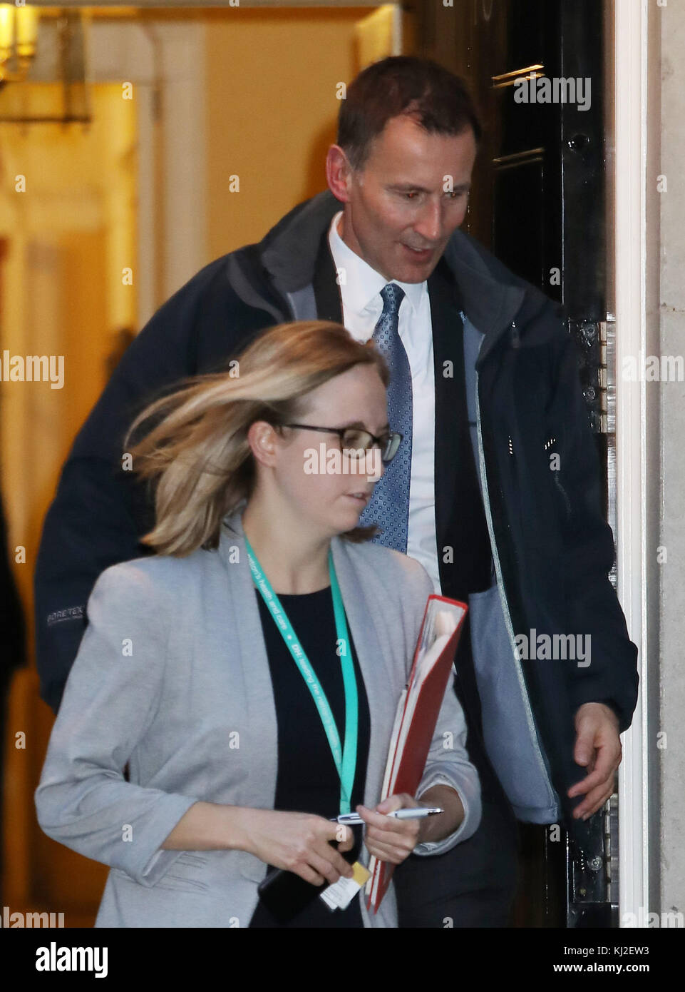 Health Secretary Jeremy Hunt leaving Downing Street, London Stock Photo ...