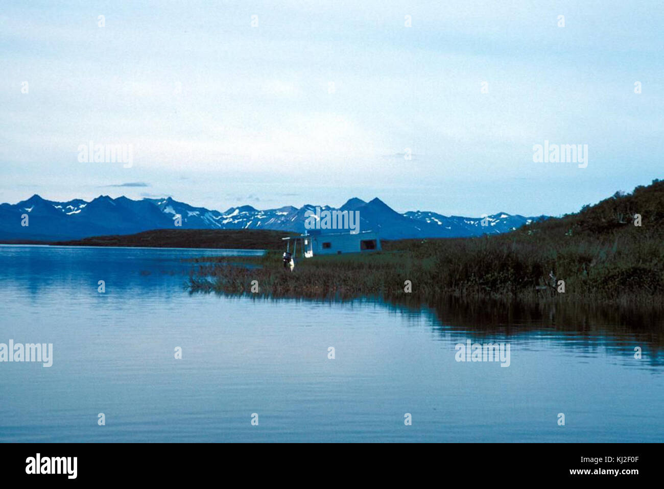 Becharof lake and trailer Stock Photo - Alamy
