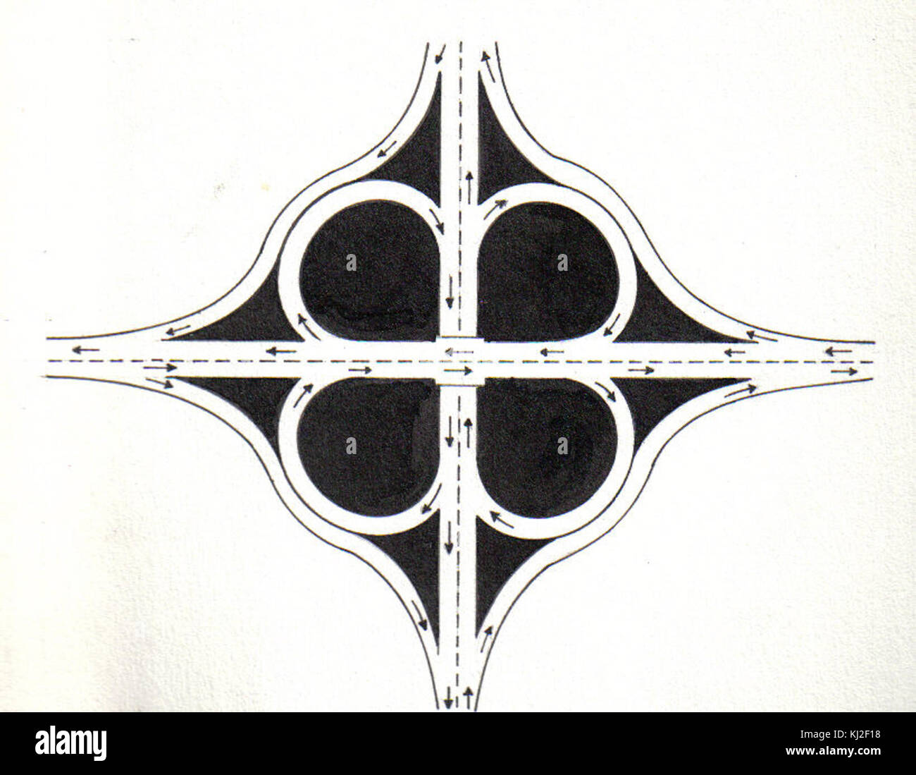 Cloverleaf intersection layout hi-res stock photography and images - Alamy